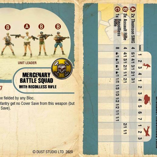 🌬️ Dust 1947 - Merc - MERCENARY MULTI-OPTION INFANTRY SQUAD Proxy・ STL ...