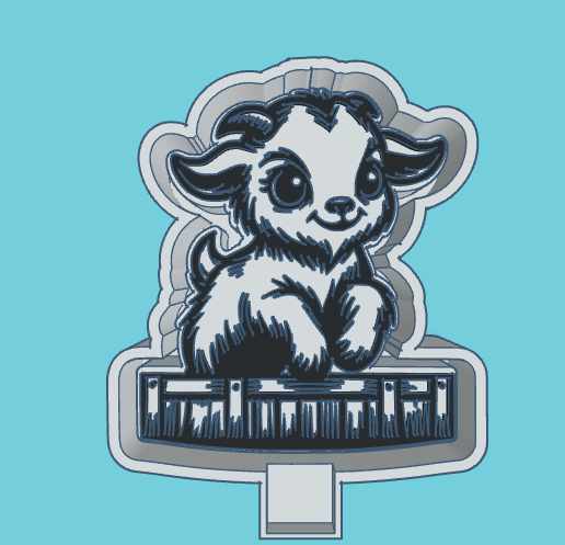 STL file Cute Goat Jumping - Freshie Mold Housing 🐐 ・3D printable model ...