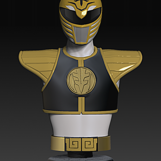 👤 MMPR White Ranger (KibaRanger) - Dairanger - 3D Bust・ OBJ File for 3D ...