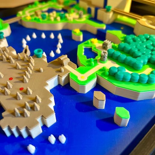 Fichier 3D Super Mario World Map XL (No AMS) 🗺️ ・Design pour imprimante ...
