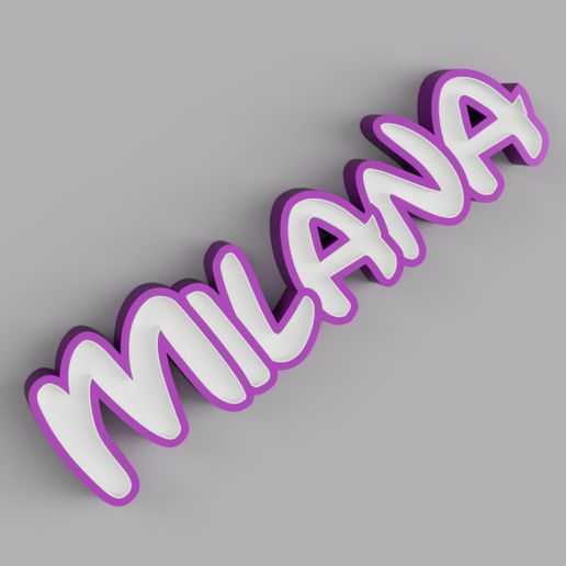 3D file NAMELED MILANA (Font Disney) - LED LAMP WITH NAME 🔦 ・Design to download and 3D print・Cults