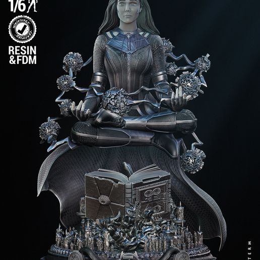 🧙‍♀️ WICKED MARVEL SCARLET WITCH BUST: TESTED AND READY FOR 3D PRINTING ...