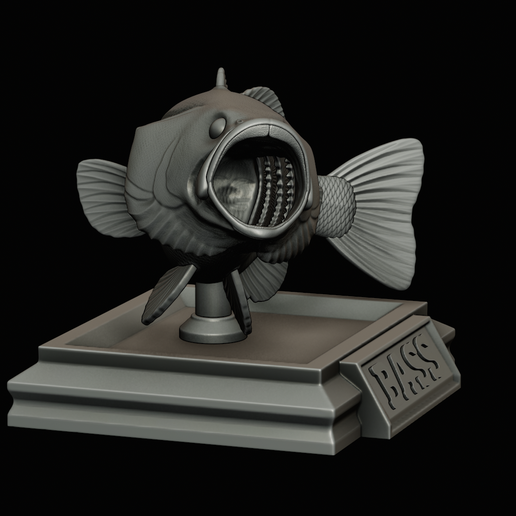 🐠 fish Largemouth Bass / Micropterus salmoides trophy statue detailed ...