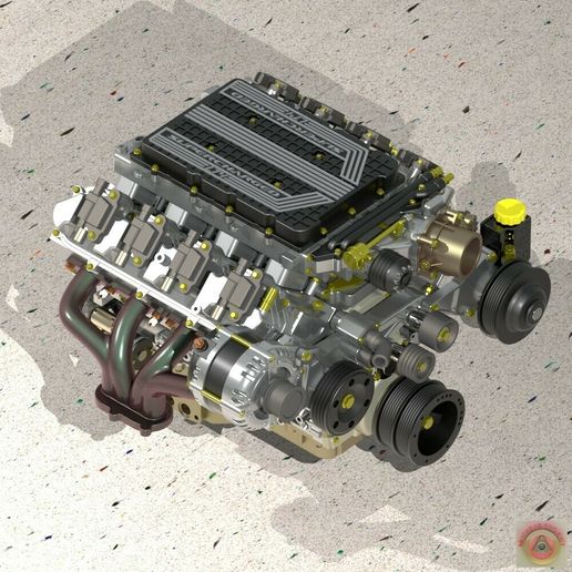 🚙 CHEVROLET CAMARO ZL1 - LT4 ENGINE・ STL File for 3D printing・Cults
