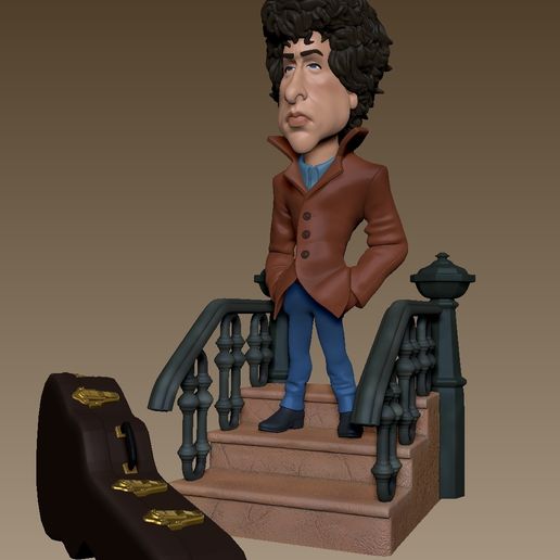🧑‍🎤 BOB DYLAN CARTOON・ STL File for 3D printing・Cults