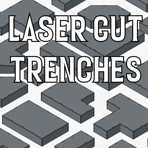 🎲 Laser Cut Trenches・Free 3D File for CNC machining - Laser cutting・Cults