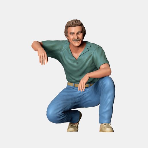 🎬 Thomas Magnum Magnum P.I. by Donald P. Bellisario・ STL File for ・Cults