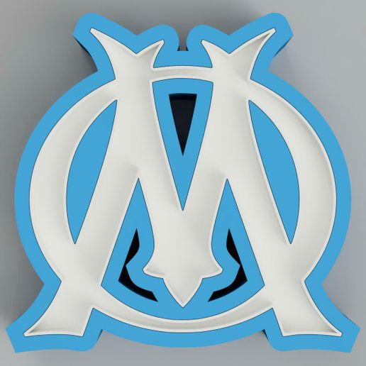Download file NAMELED OLYMPIQUE DE MARSEILLE - LOGO LED LAMP • 3D printer template ・ Cults