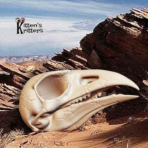 STL file PREHISTORIC PTERASAUR PREDATOR SKULL FIGURINE 💀 ・Model to ...