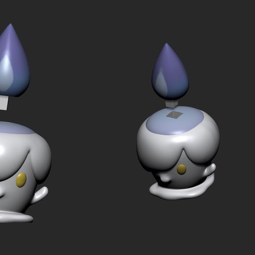 🐉 Pokemon - Litwick with 2 poses・ STL File for ・Cults