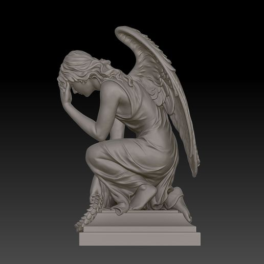👼 Weeping Cemetery Angel・ STL File for 3D printing・Cults