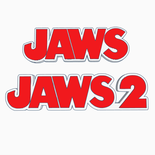 🦈 JAWS 1 & 2 Logo Display by MANIACMANCAVE3D・ STL File for 3D printing ...