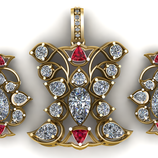 STL file Pear Cluster Antique Locket Set For Women 3D Printable Model 🍐 ...