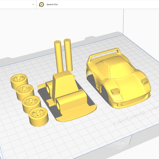 🚗 TOONED SPORTS CAR・ STL File for 3D printing・Cults
