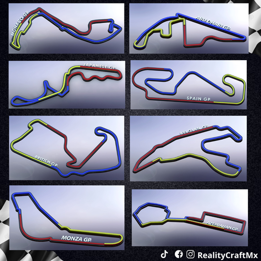 🛤️ F1 tracks 2025・ STL File for 3D printing・Cults