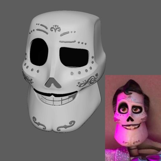 🪖 Ernesto de la cruz Coco Helmet Mask Skull Head STL 3D・Archivo STL ...