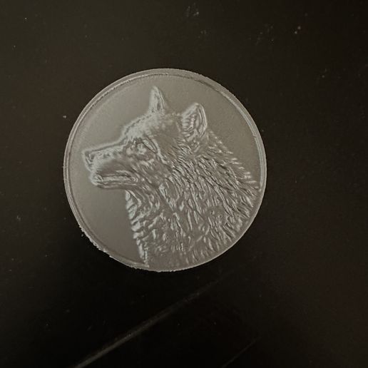 🐺 Wolf Token 1・Free STL File for 3D printing・Cults