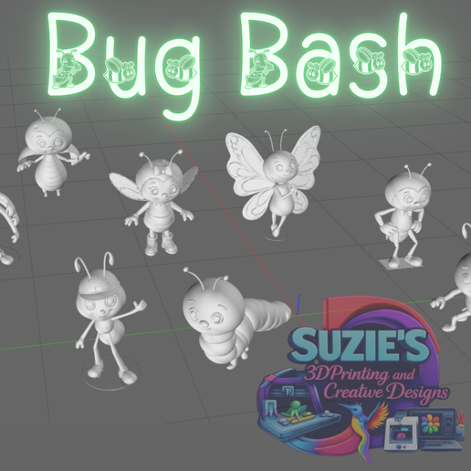 🐛 Bug Bash Figurines・ STL File for 3D printing・Cults