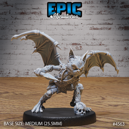 🦇 Bat Folk Warrior Attack ‧ DnD Miniature ‧ Tabletop Miniatures ...