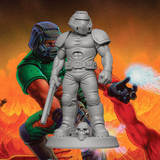 🎮 Doomguy Classic - STL Model for 3D Printing - Retro Doom Video Game ...