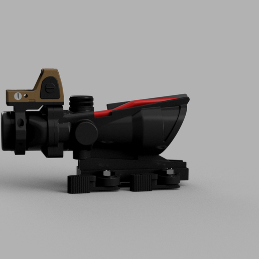 📱 Red Dot Aim-O ACOG 4x32 Illumination Source Fiber + RMR sight Black ...