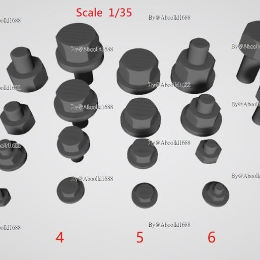 3D file Nuts and Bolts Series.(STL-35) 🐅 ・3D printer model to download・Cults