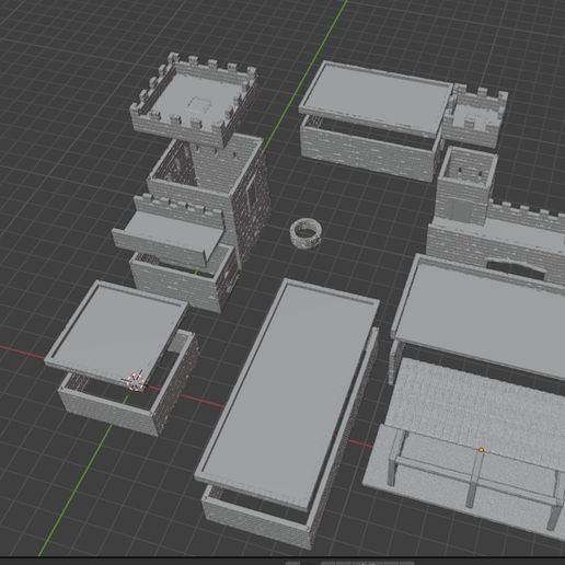 🎲 28mm scale Roman Fort with towers, walls and inner buildings・ 3D File ...