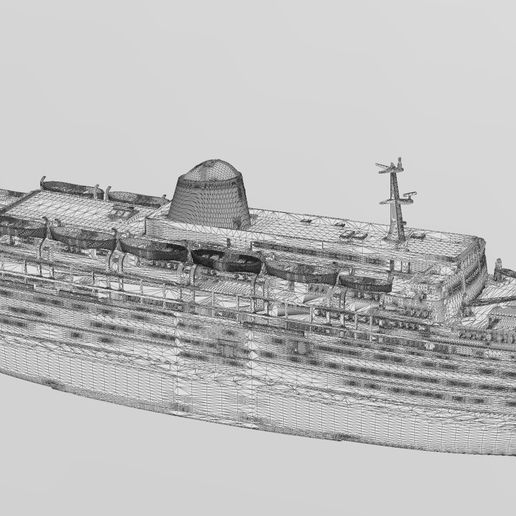 🚢 Sitmar Line / P&O TSS FAIRSTAR cruise ship printable model・ STL File ...