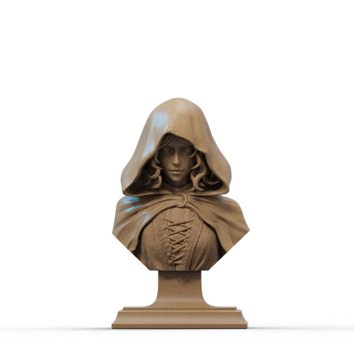 👤 Red Riding Hood Bust 3D Print・ STL File for 3D printing・Cults