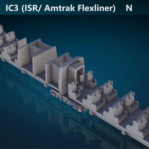 🇮🇱 IC3 (ISR/Amtrak) N・ STL File for 3D printing・Cults