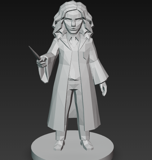 🌐 HERMIONE GRANGER - HARRY POTTER LOW POLY・ STL File for 3D printing・Cults