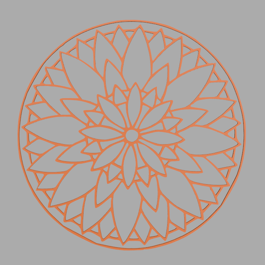 Free STL file Mandala 🎨 ・Template to download and 3D print・Cults