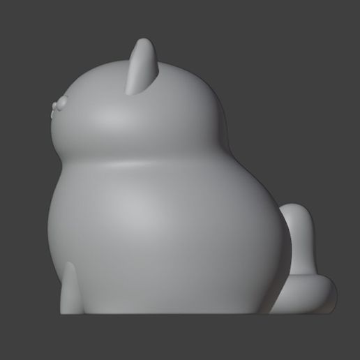 🐱 Fat cat Figurine・ 3D File for 3D printing・Cults