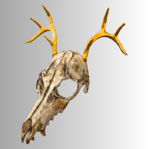🦌 Deer skull with large antlers・ STL File for 3D printing・Cults