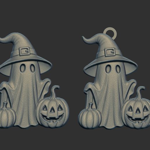 👻 ghost with pumpkin cnc model・ STL File for 3D printing and CNC ...