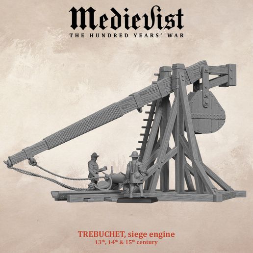 🎲 Trebuchet, siege engine - 13th , 14th and 15th century・ 3D File for ...