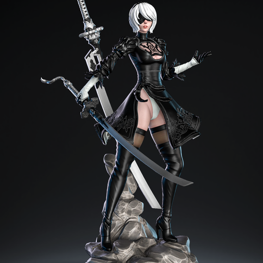 🤖 2B - Ver.1 - 3D Print STL・ STL File for 3D printing・Cults