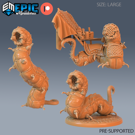 3D file Carrion Worm Set ‧ DnD Miniature ‧ Tabletop Miniatures ‧ Gaming ...