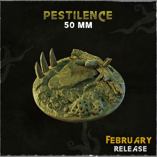 🎲 Pestilence - Bases & Toppers (Big Set+)・ 3D File for 3D printing・Cults