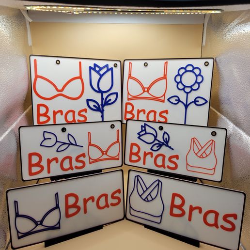 Файл STL Picture Draw Labels for Kids x 42 Bras (Learning Aid) 🖼️ ・3D ...
