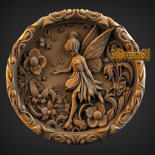 🧚 Fairy STL model, CNC router engraver, artcam, aspire, cnc files, wood ...