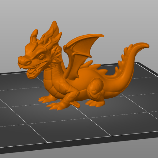 🐉 Cute red dragon・ STL File for 3D printing・Cults