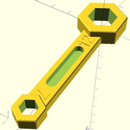 🔧 Llave hexagonal con 2 tamaños (OPENSCAD, personalizable ...