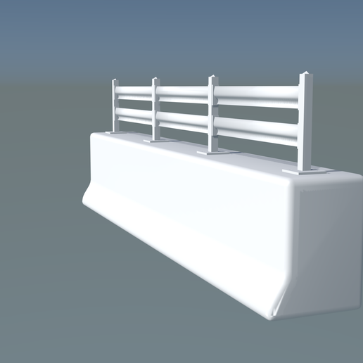 🛣️ Realistic Concrete Guardrail – 3D Print Model (STL)・ STL File for 3D ...