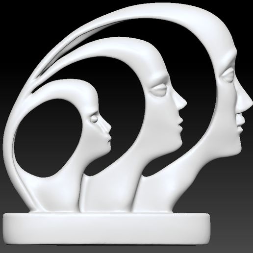 STL file Family statue - Decoration - Home interior statue - 3D print 👪 ...