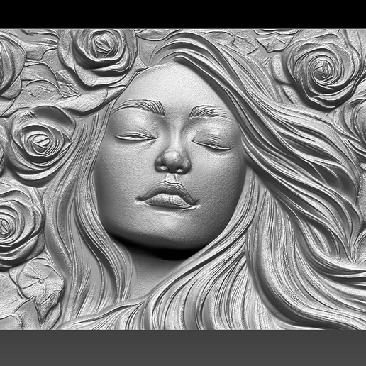 🗿 Serenity in Bloom Relief・ STL File for 3D printing and CNC machining ...