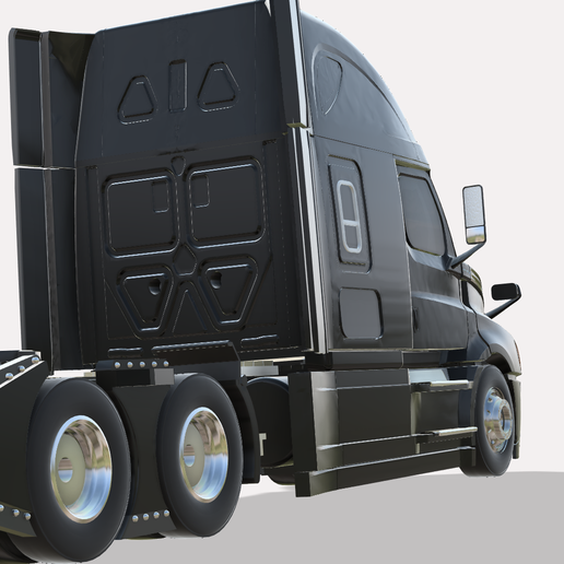 🚚 Scale Freightliner Cascadia 2020 truck, remolque・ 3D File for 3D printing・Cults