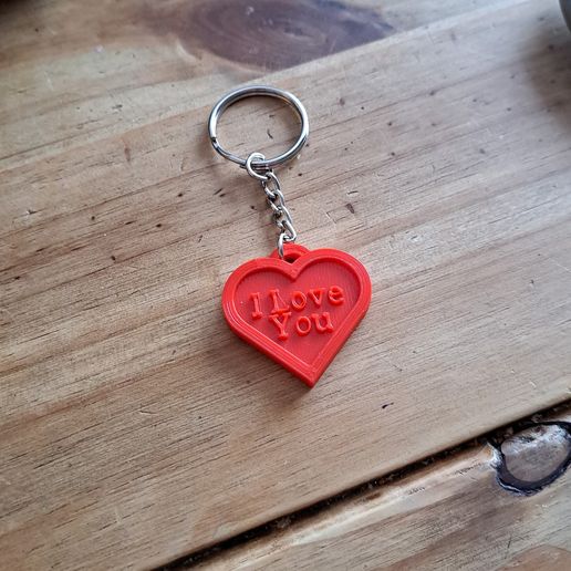 STL file Love Heart Keyring ️‍🔥 ・3D printable design to download・Cults