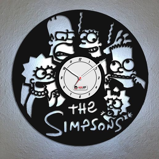 STL file Simpsons - wall clock 🕰️ ・3D printer design to download・Cults