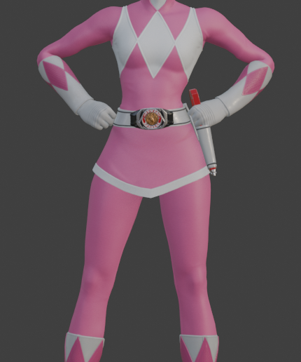 🏹 Pink Ranger - Pterodactyl Power Dynamic Pose | 3D Printable STL ...